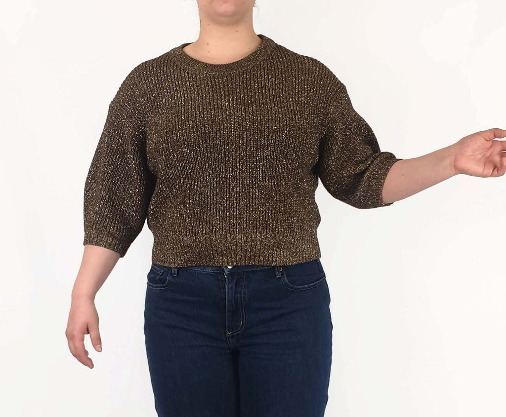 Gorman gold metallic knit jumper size 16 – Dear Little Panko