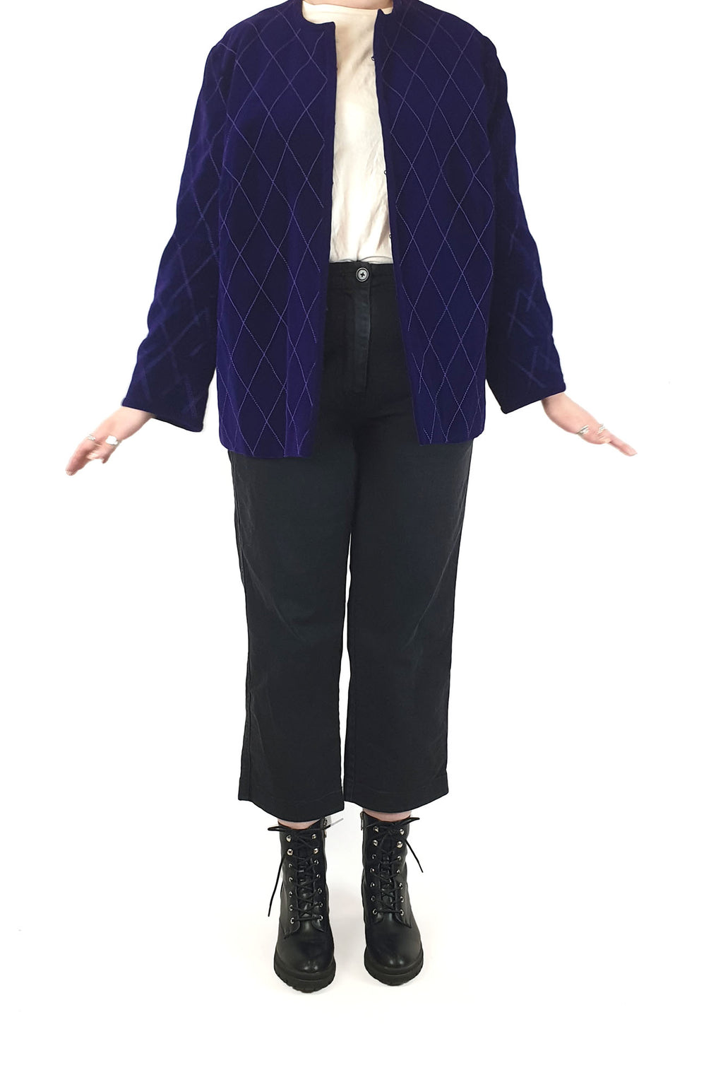 Jot Toorak lined purple velvet vintage coat, fits 12-14 – Dear Little Panko