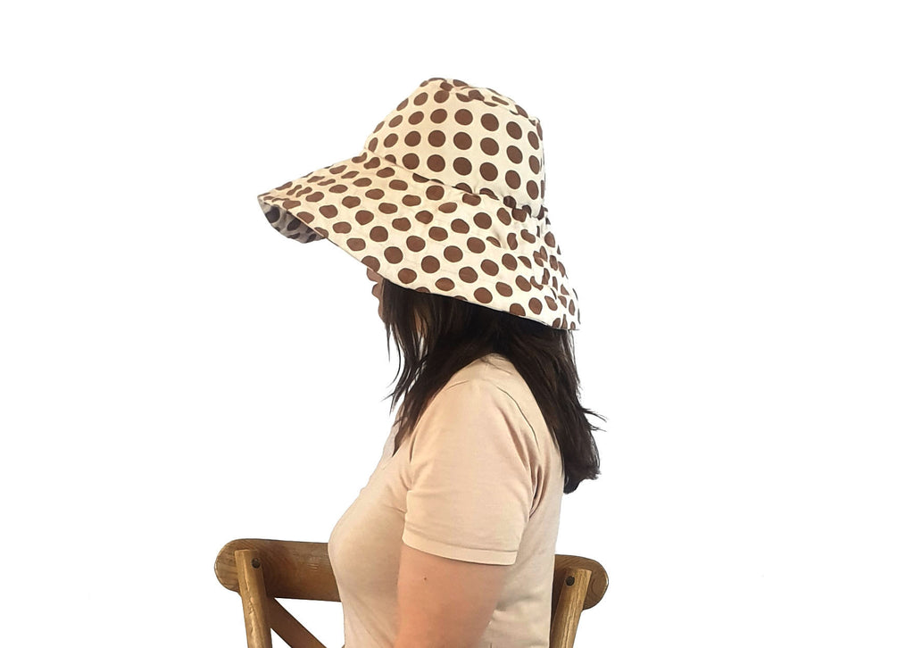 Obus cream and brown polka dot sun hat – Dear Little Panko